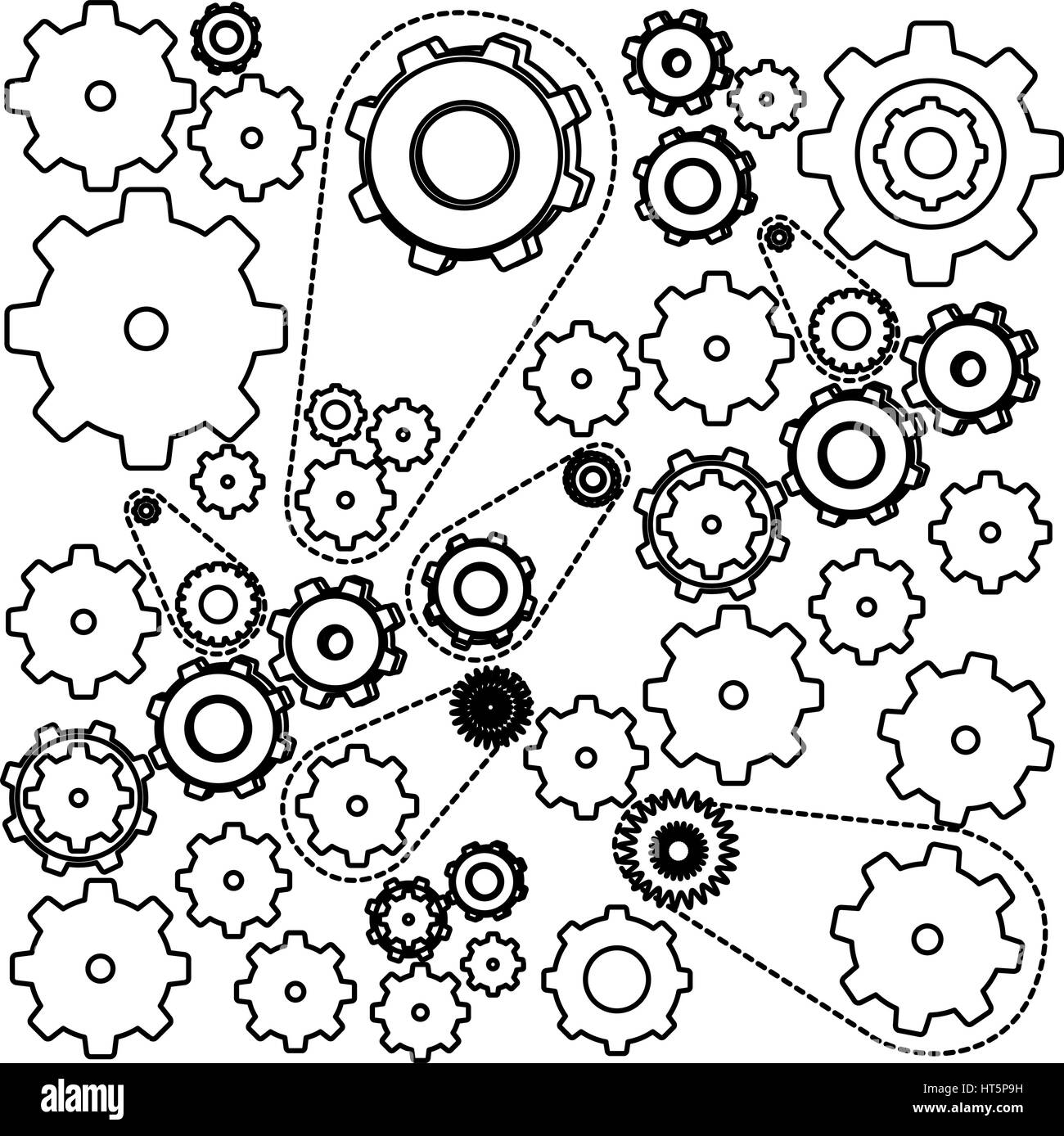 Simboli meccanici Foto e Immagini Stock in Bianco e Nero - Alamy