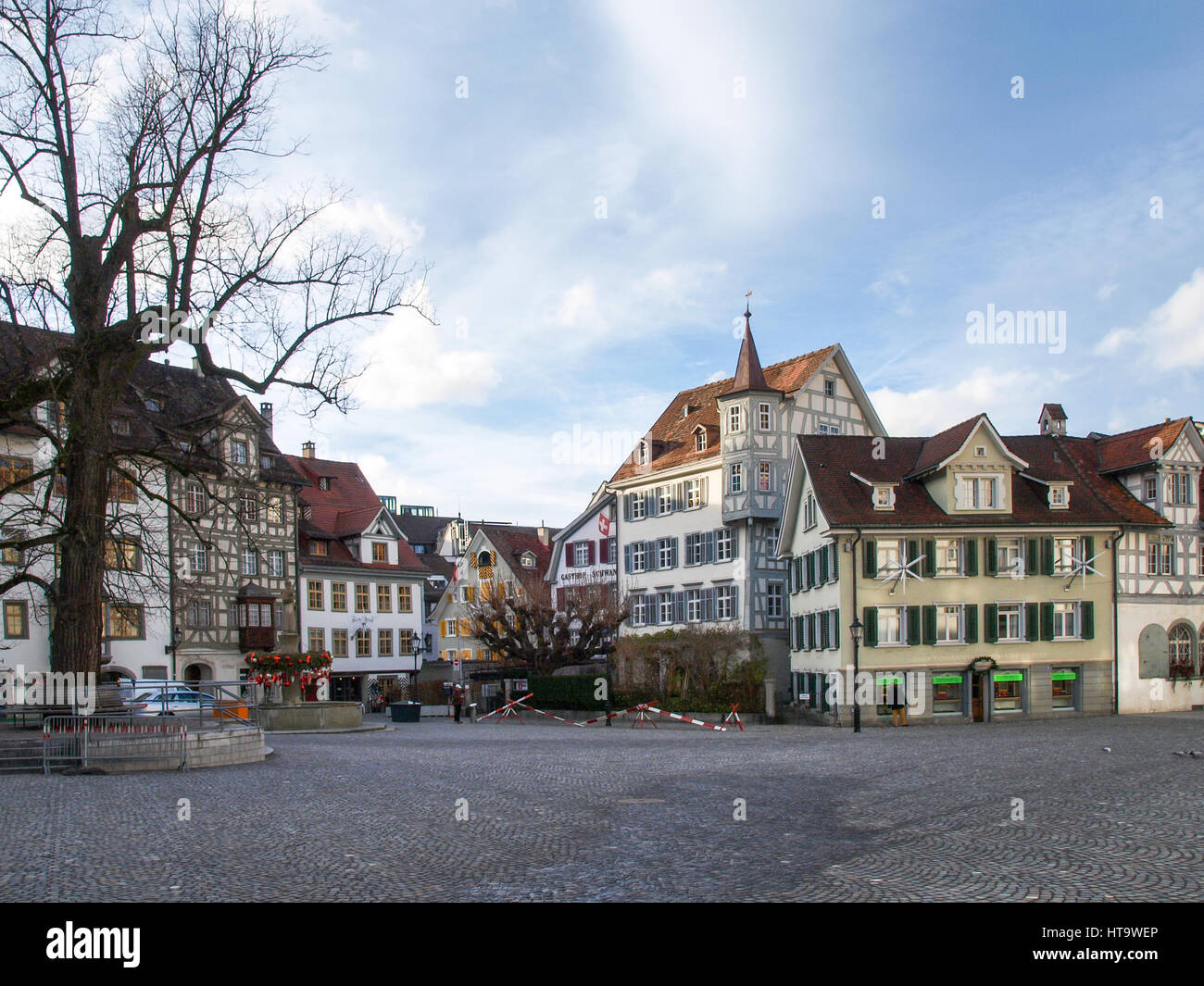 San Gallo, Svizzera - 30 novembre 2016: centro storico della città ...