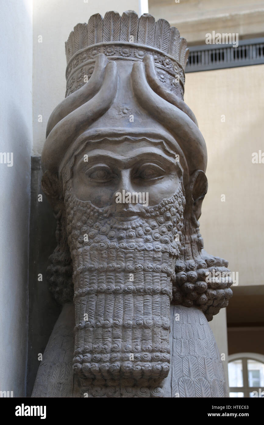 Lamassu dal palazzo di Sargon II Gli Assiri. 721-705 A.C. Khorsabad ...