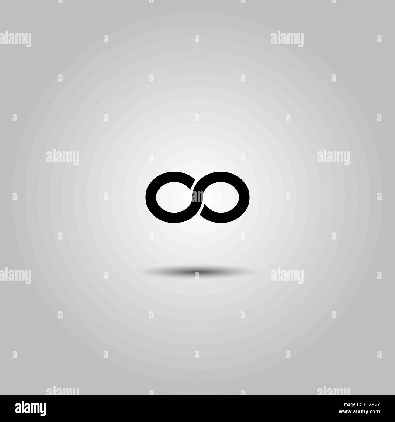 Simbolo di infinito su sfondo bianco Immagini Vettoriali Stock - Alamy