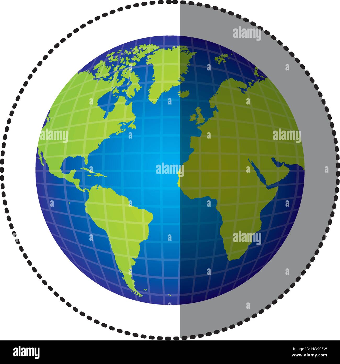 Satellite map europe africa Immagini Vettoriali Stock - Alamy