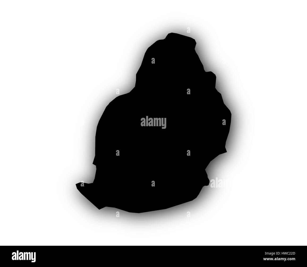 Mappa di mauritius Foto e Immagini Stock in Bianco e Nero - Alamy
