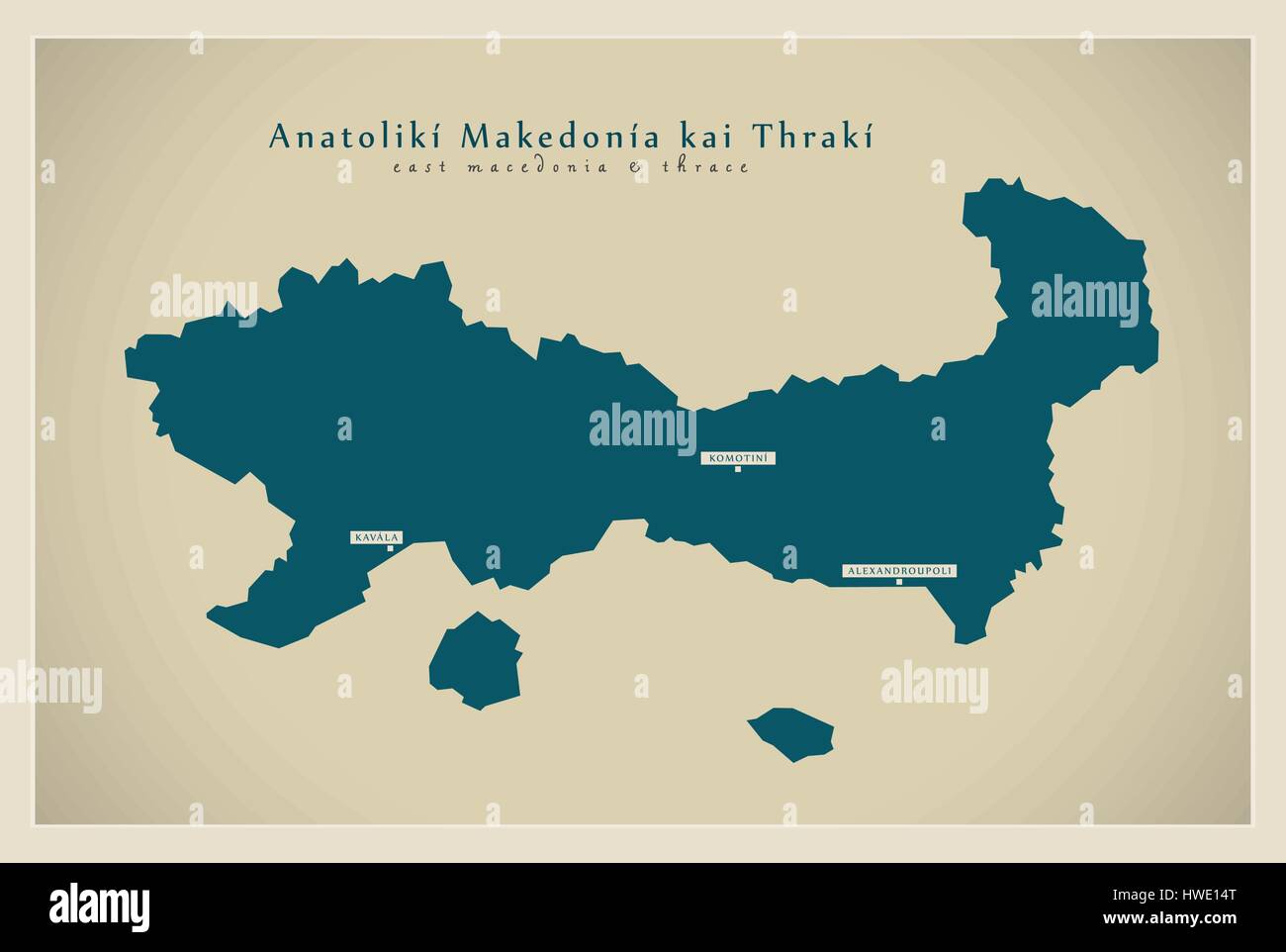 Mappa della tracia Immagini Vettoriali Stock - Alamy