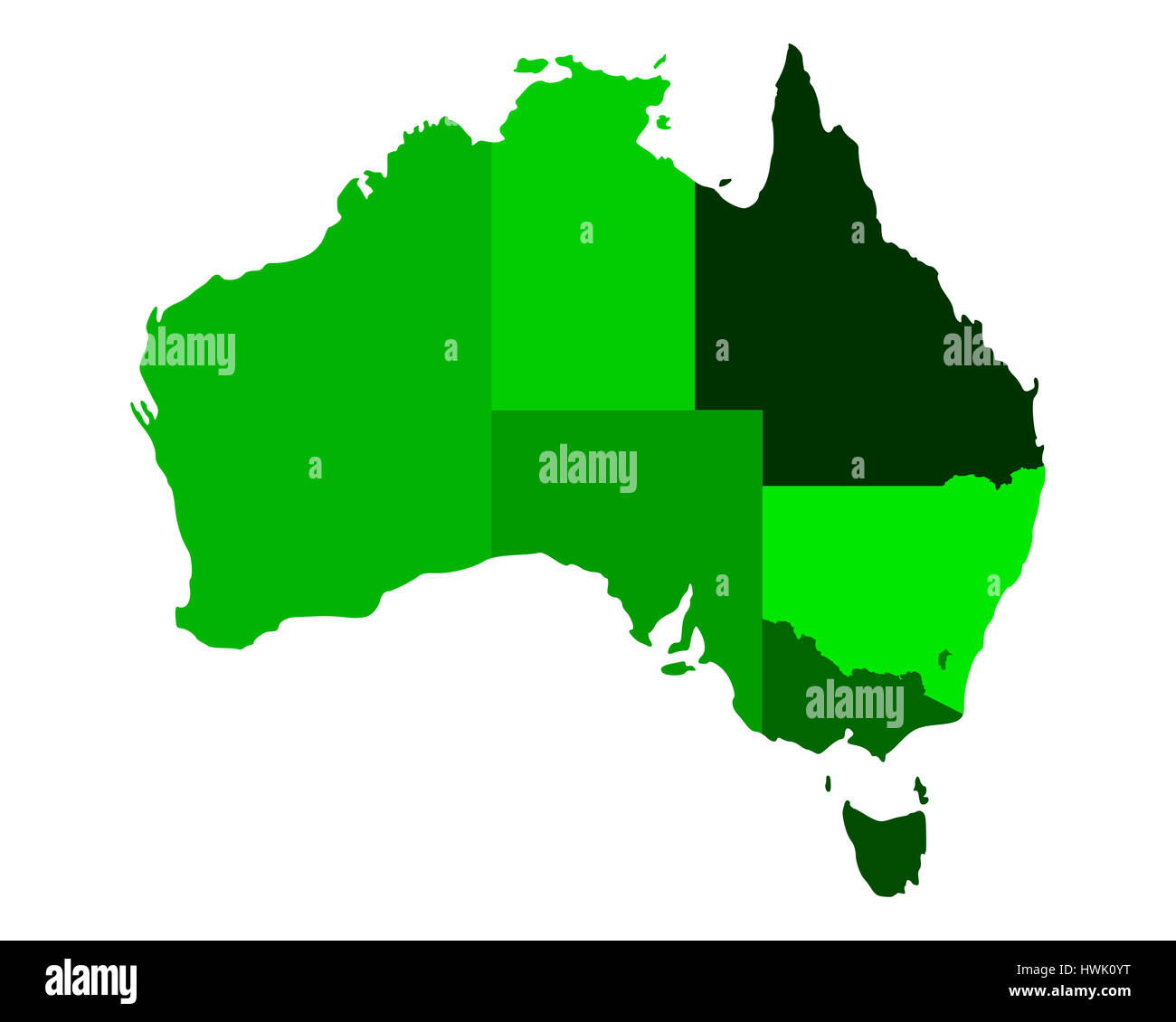 Mappa di Australia Foto stock - Alamy