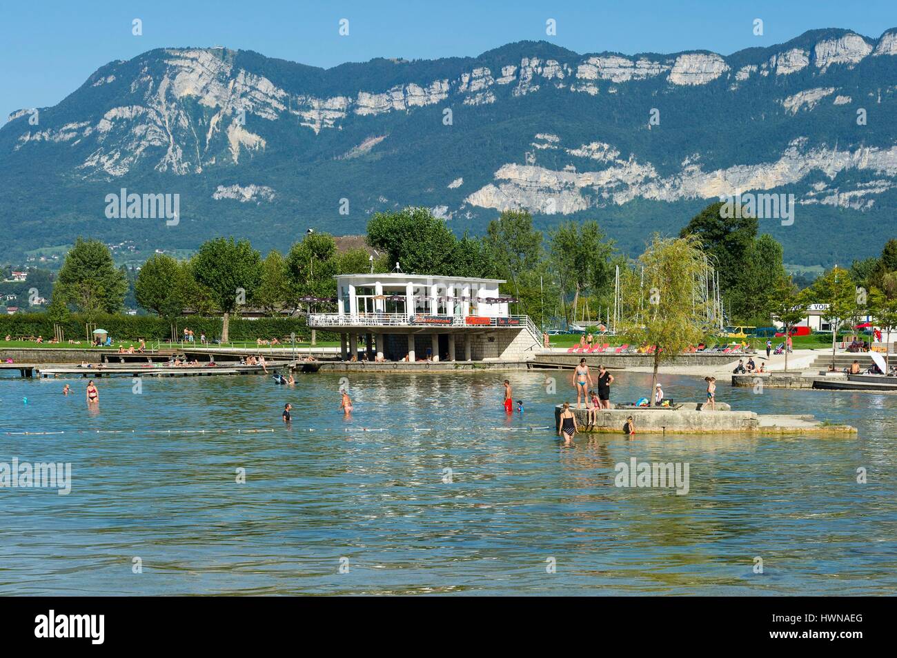 France savoie aix les bains beach bourget du lac immagini e fotografie ...