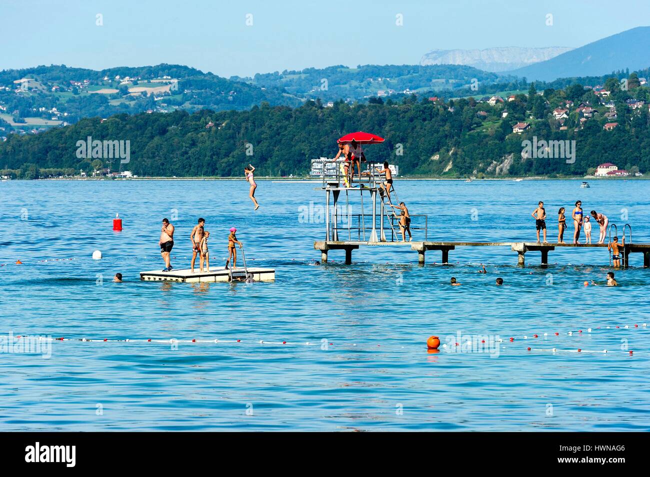 France savoie aix les bains beach bourget du lac immagini e fotografie ...