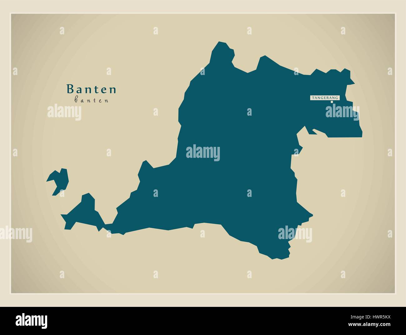 Mappa di banten Immagini Vettoriali Stock - Alamy
