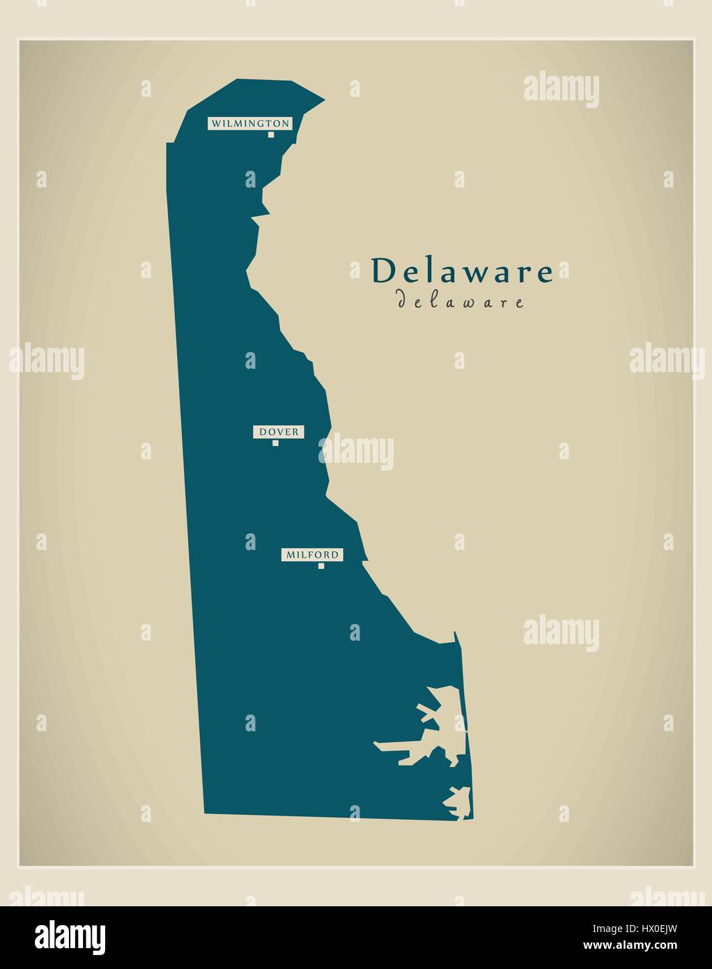 Mappa del delaware usa immagini e fotografie stock ad alta risoluzione ...