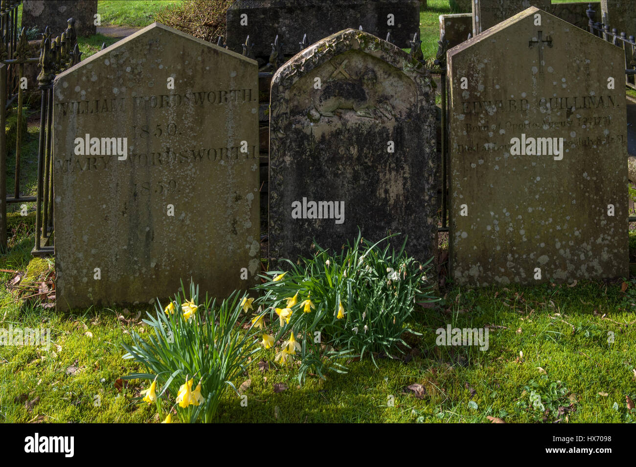 William wordsworths grave nella chiesa di st oswalds grasmere immagini ...