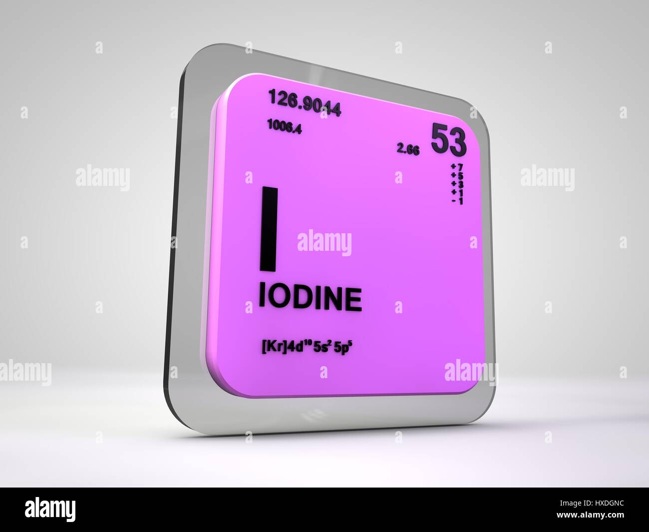 Simbolo di iodio tavola periodica immagini e fotografie stock ad alta ...