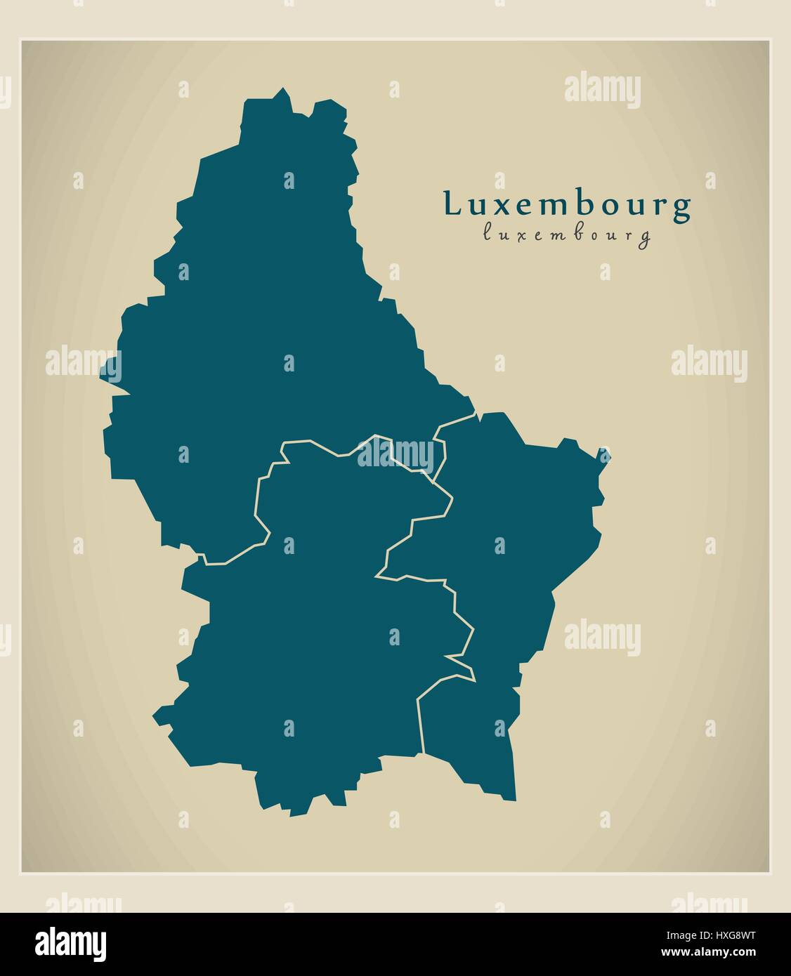 Mappa della città di lussemburgo Immagini Vettoriali Stock - Alamy