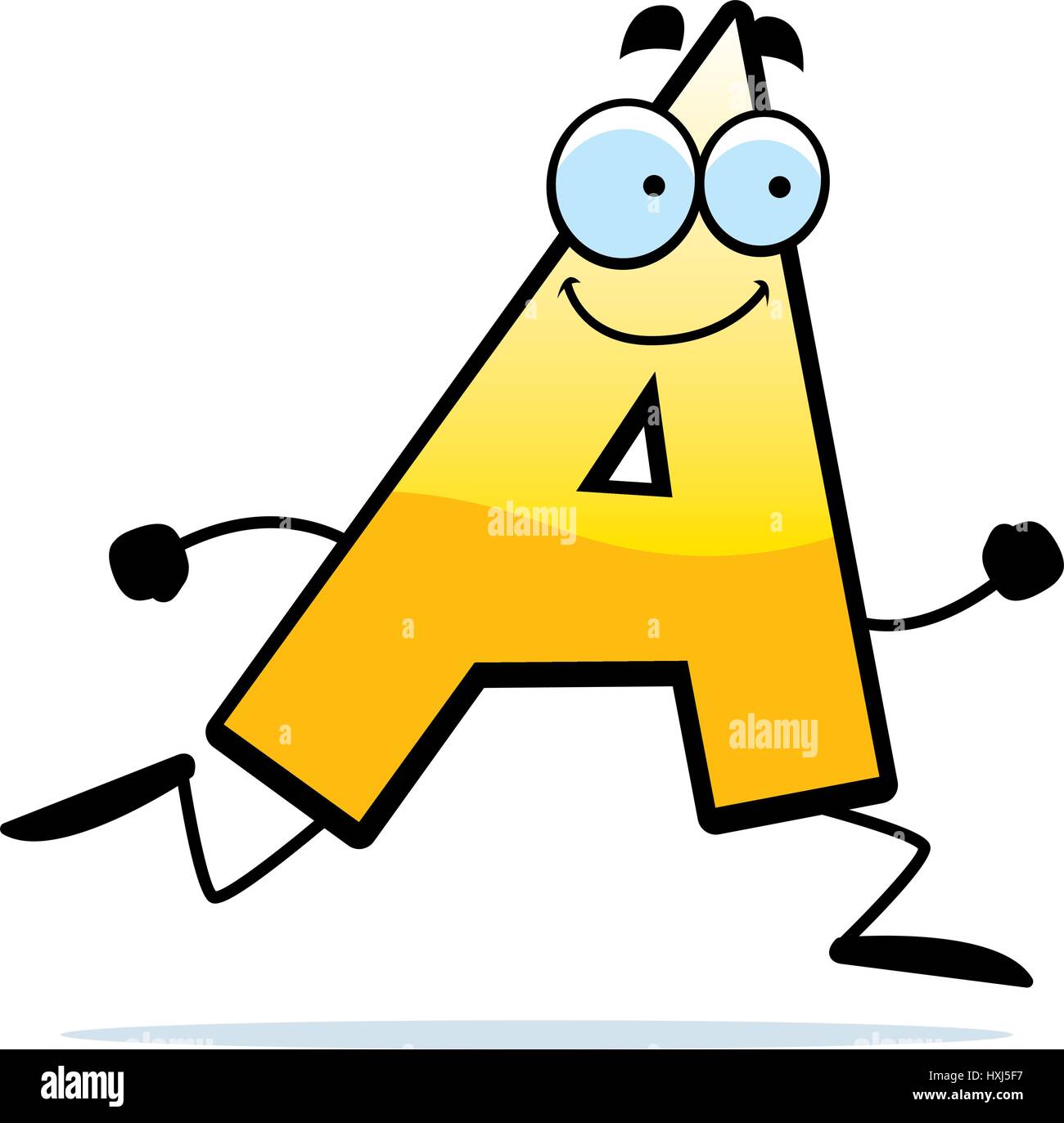 Cartoon illustration letter running smiling immagini e fotografie stock ...