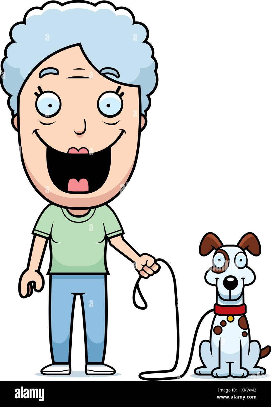 Senior cane cartoon illustration Immagini Vettoriali Stock - Alamy