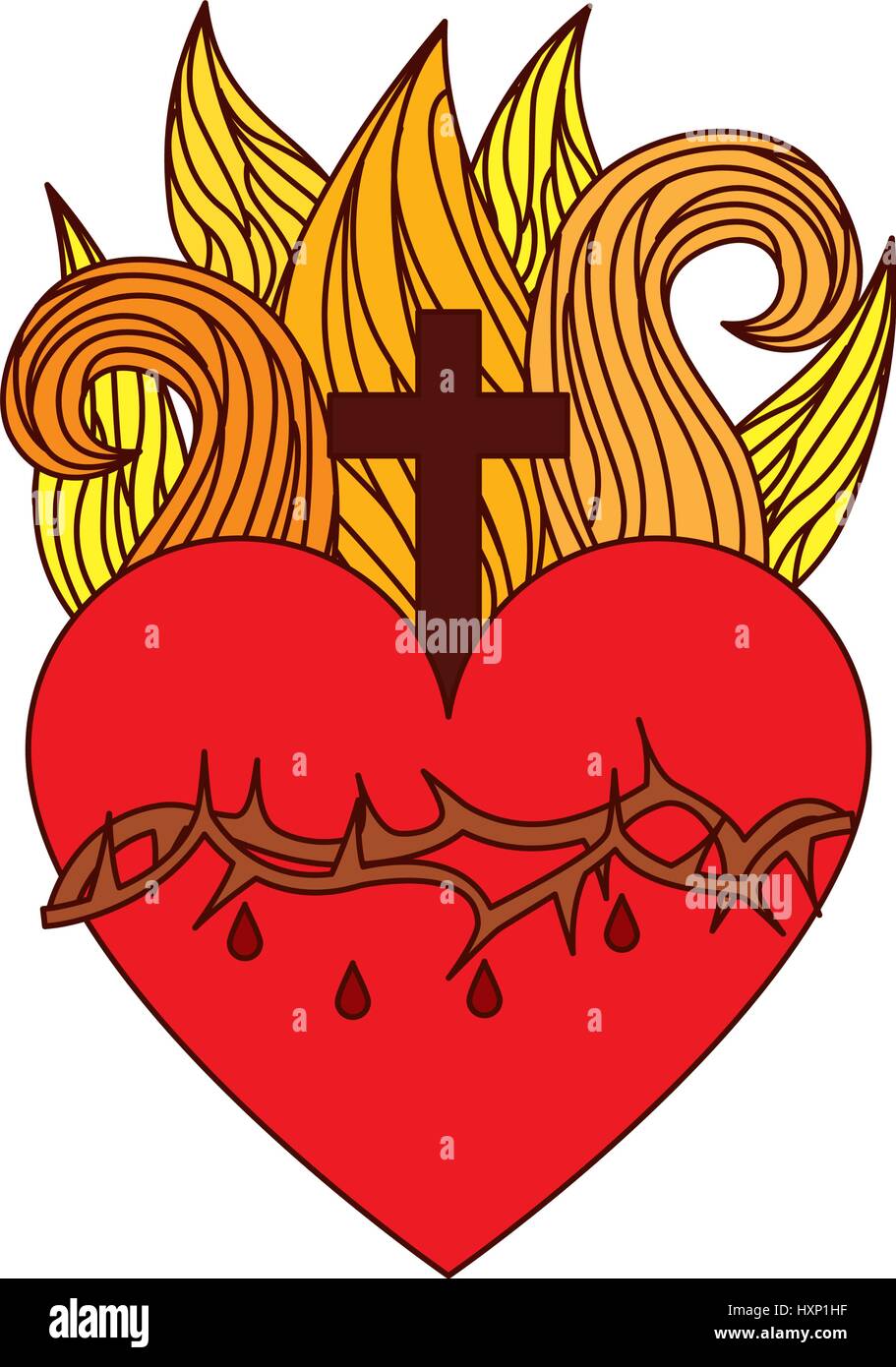 Sacro Cuore di Gesù icona Immagine e Vettoriale - Alamy