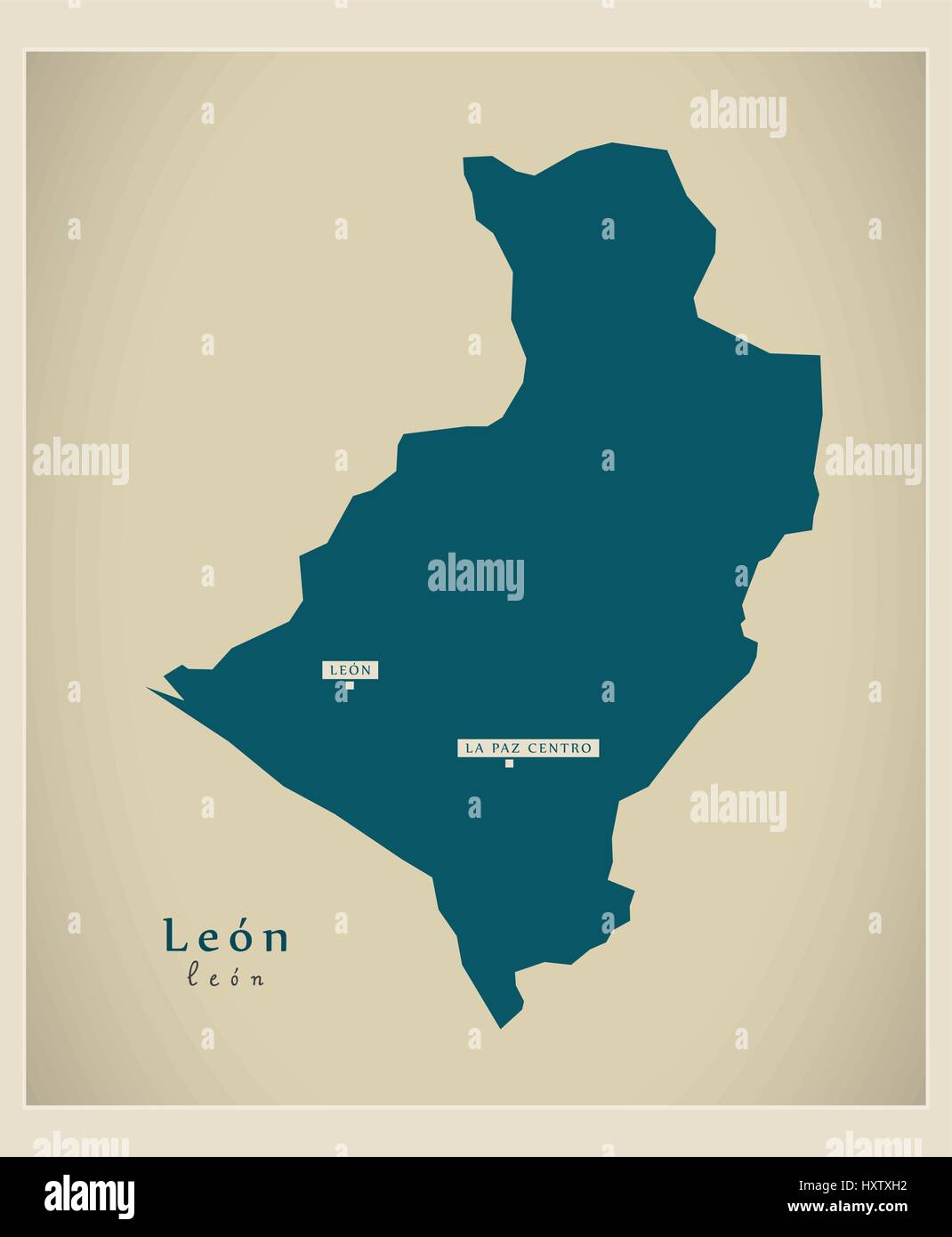 Mappa della contea di leon Immagini Vettoriali Stock - Alamy