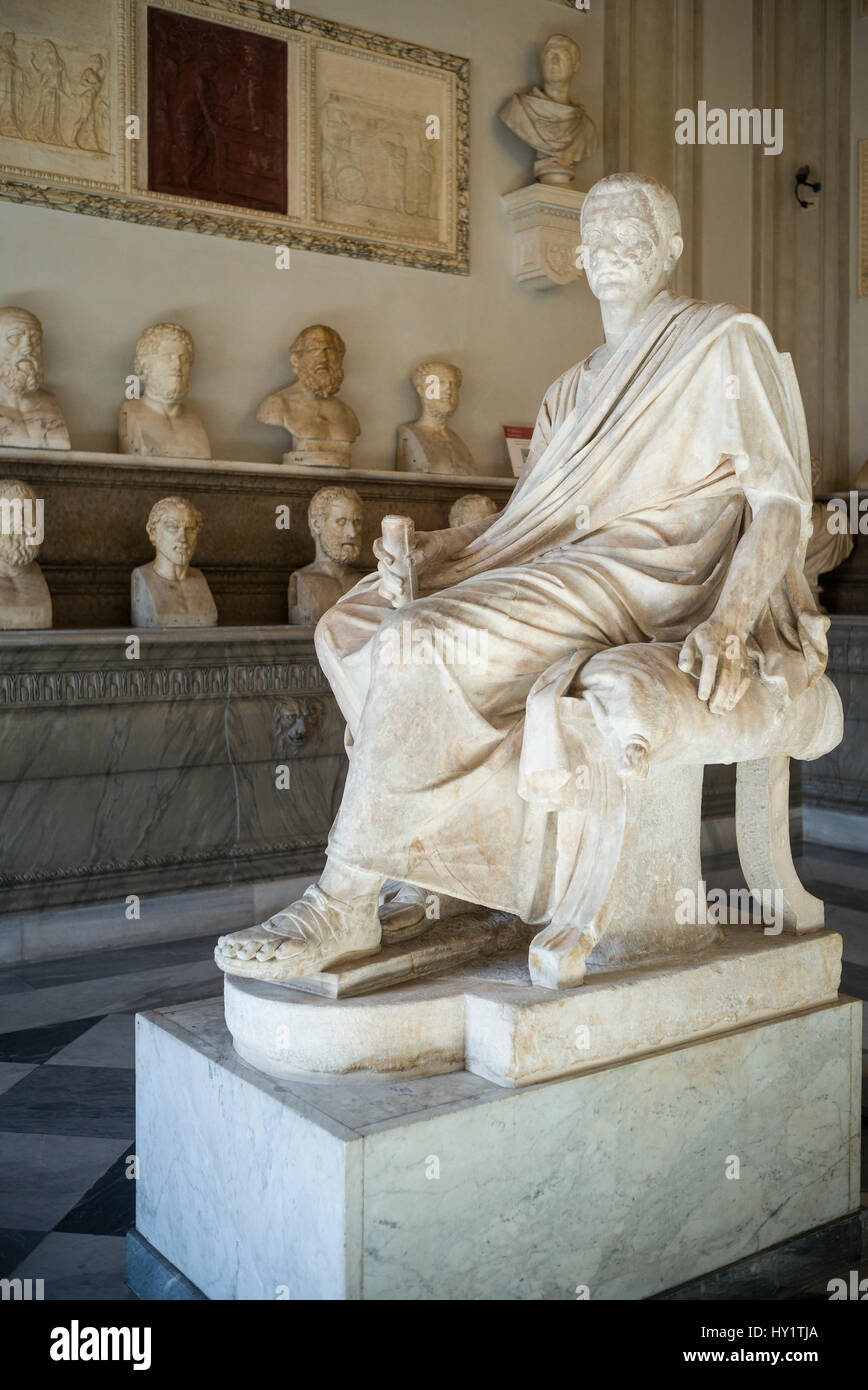 Roma. L'Italia. Statua del console romano e un comandante militare ...