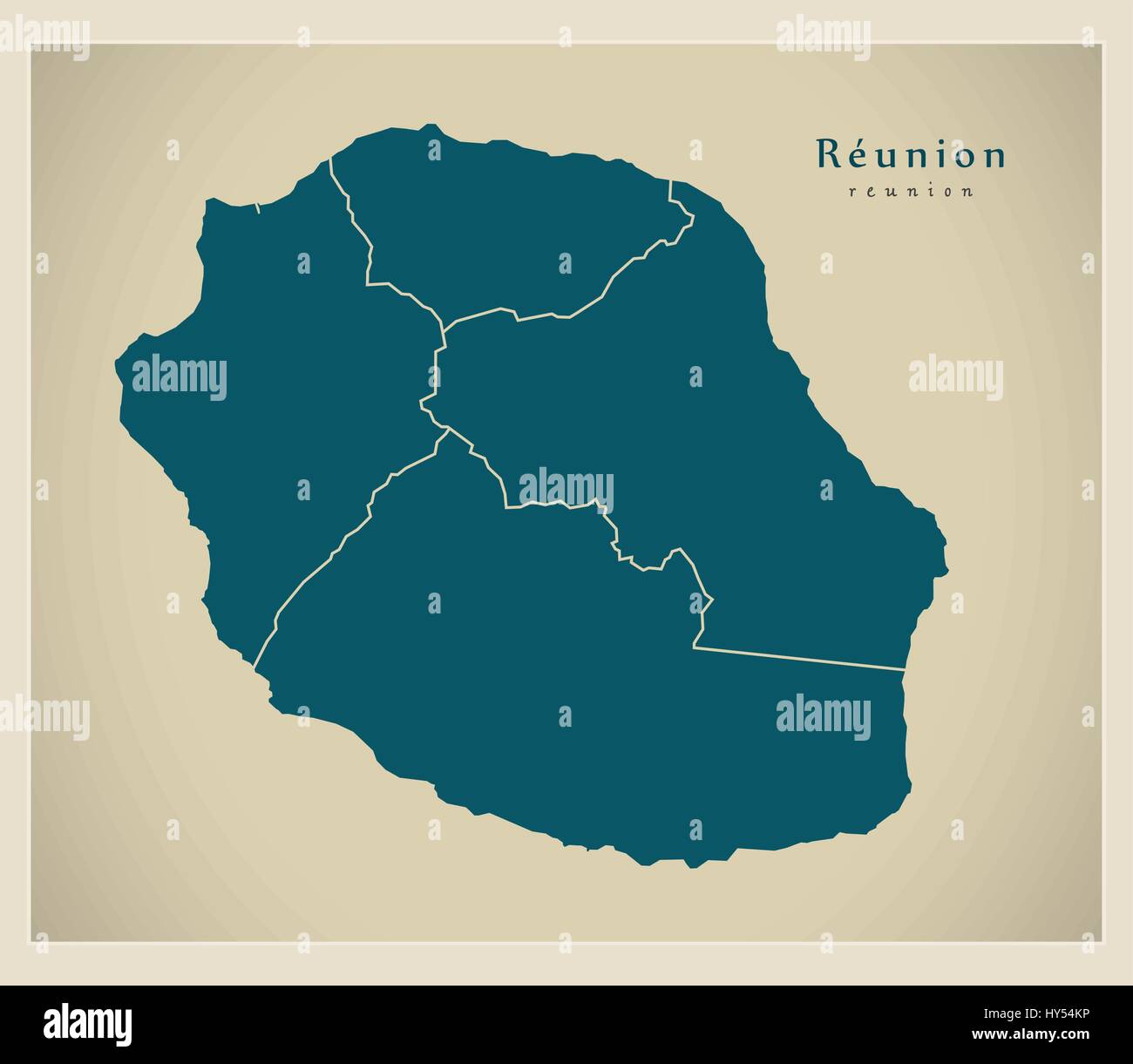 Map of reunion Immagini Vettoriali Stock - Alamy