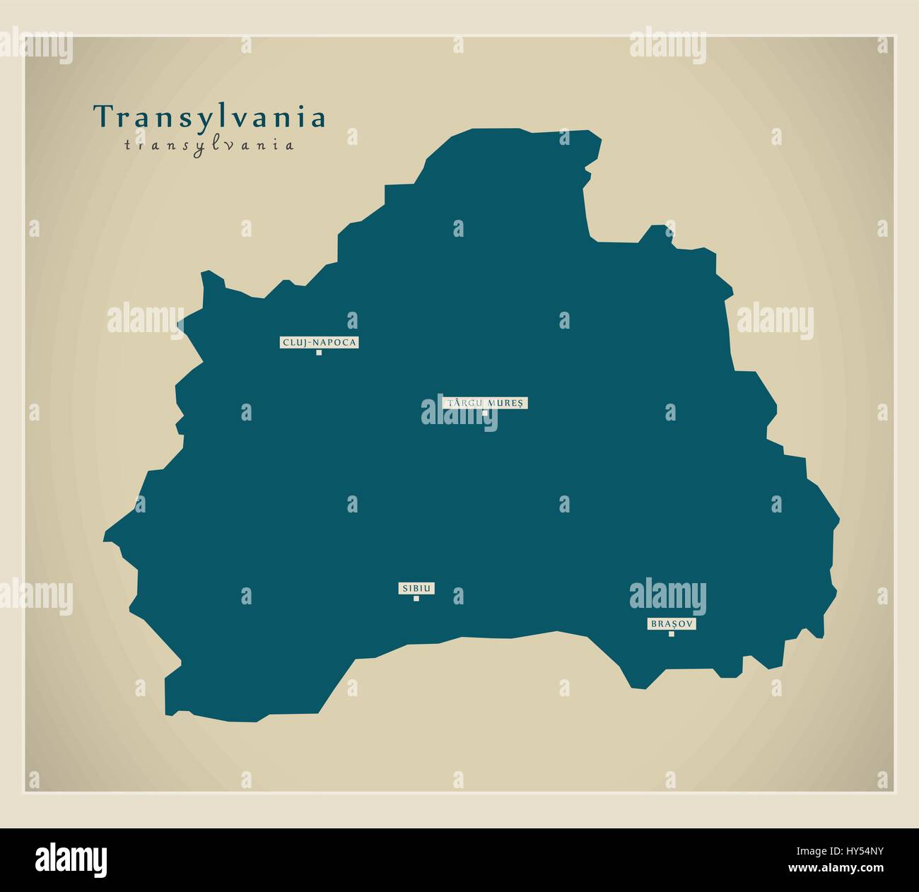 Transylvania map Immagini Vettoriali Stock - Alamy