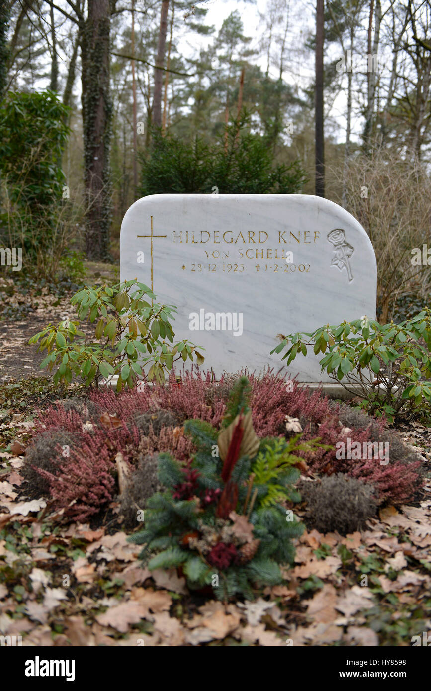Tomba, Hildegard Knef, Forest Cemetery, Potsdam avenue, Zehlendof ...