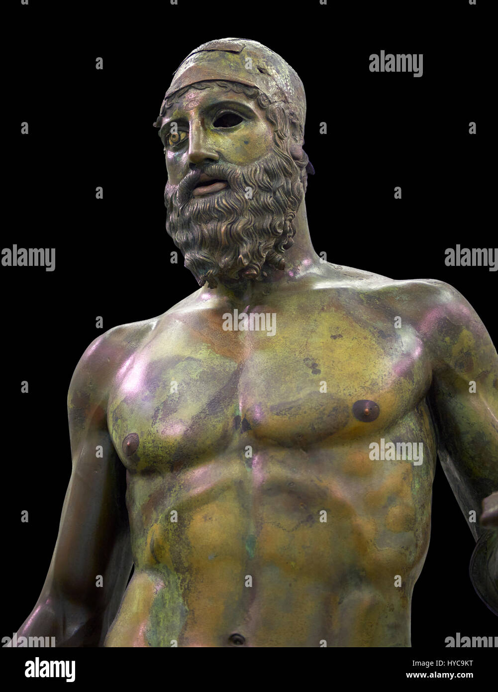 Il Bronzo di Riace statue greche cast circa 460 BC. Museo Nazionale ...