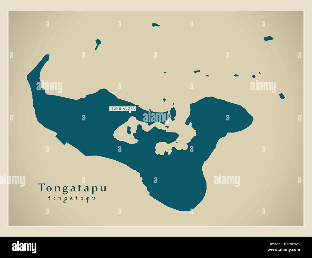 Mappa moderno - Tongatapu A Immagine e Vettoriale - Alamy