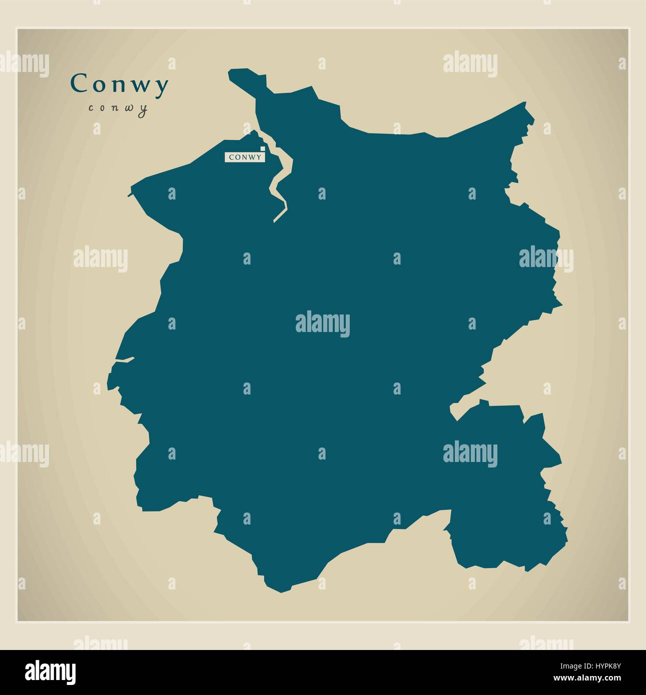 Map of wales Immagini Vettoriali Stock - Alamy