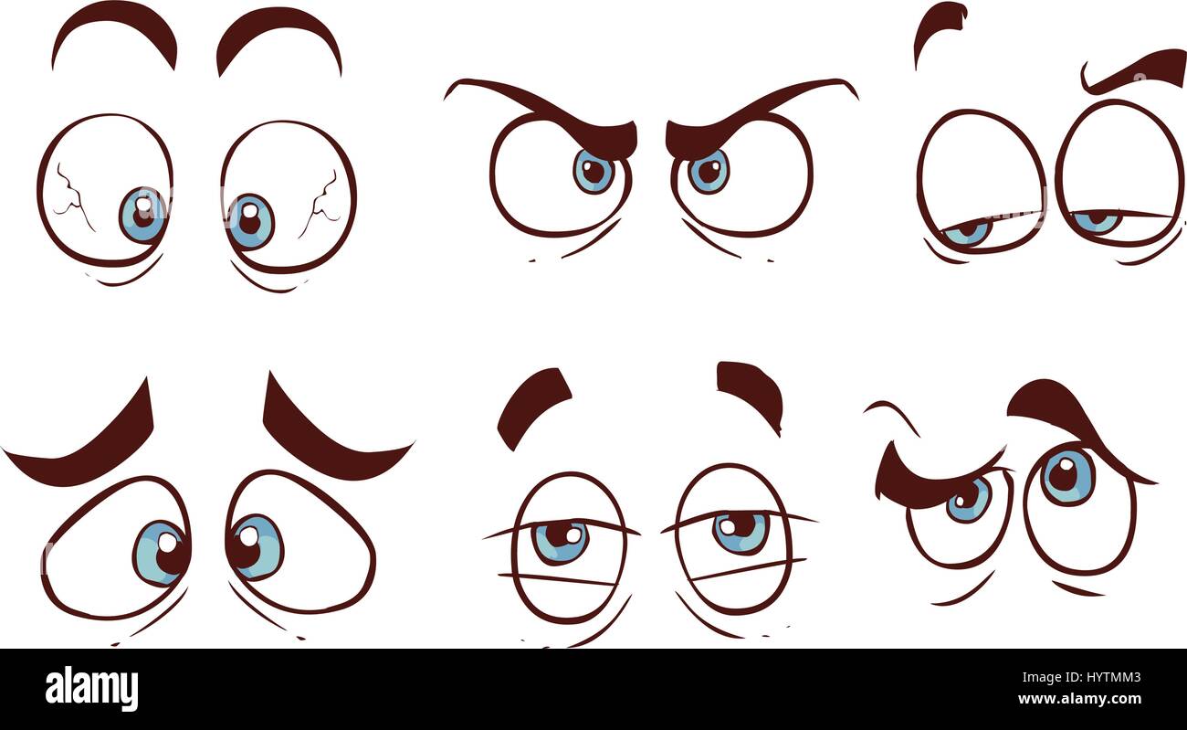 Angry cartoon eyes vectors immagini e fotografie stock ad alta ...