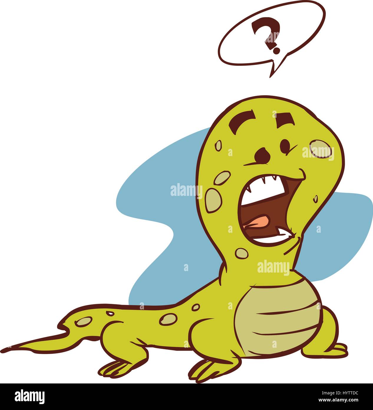 Sfondo bianco illustrazione vettoriale di un perplesso lucertole ...