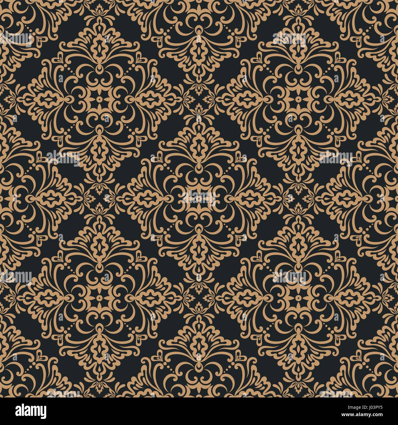 Vector seamless pattern. Il lusso elegante texture di stile barocco ...