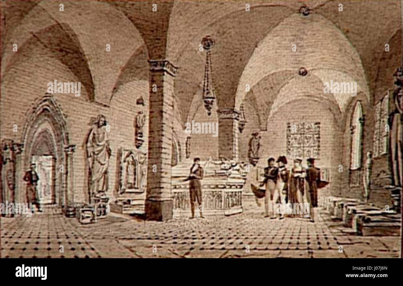 Alexandre Lenoir avec Napoléon et Joséphine au Musée des monumenti ...