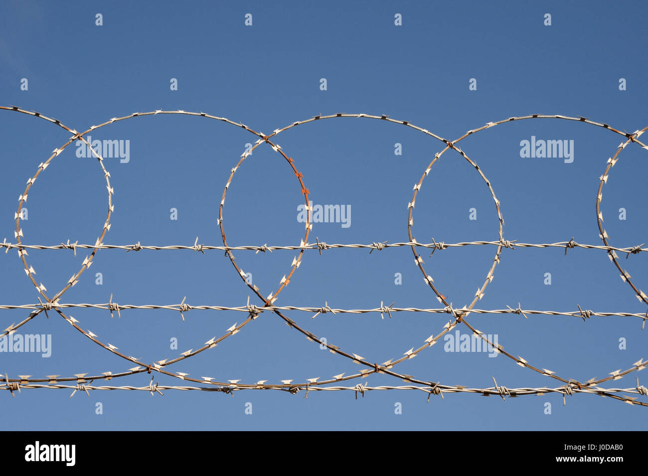 Recinzione perimetrale con filo spinato immagini e fotografie stock ad ...