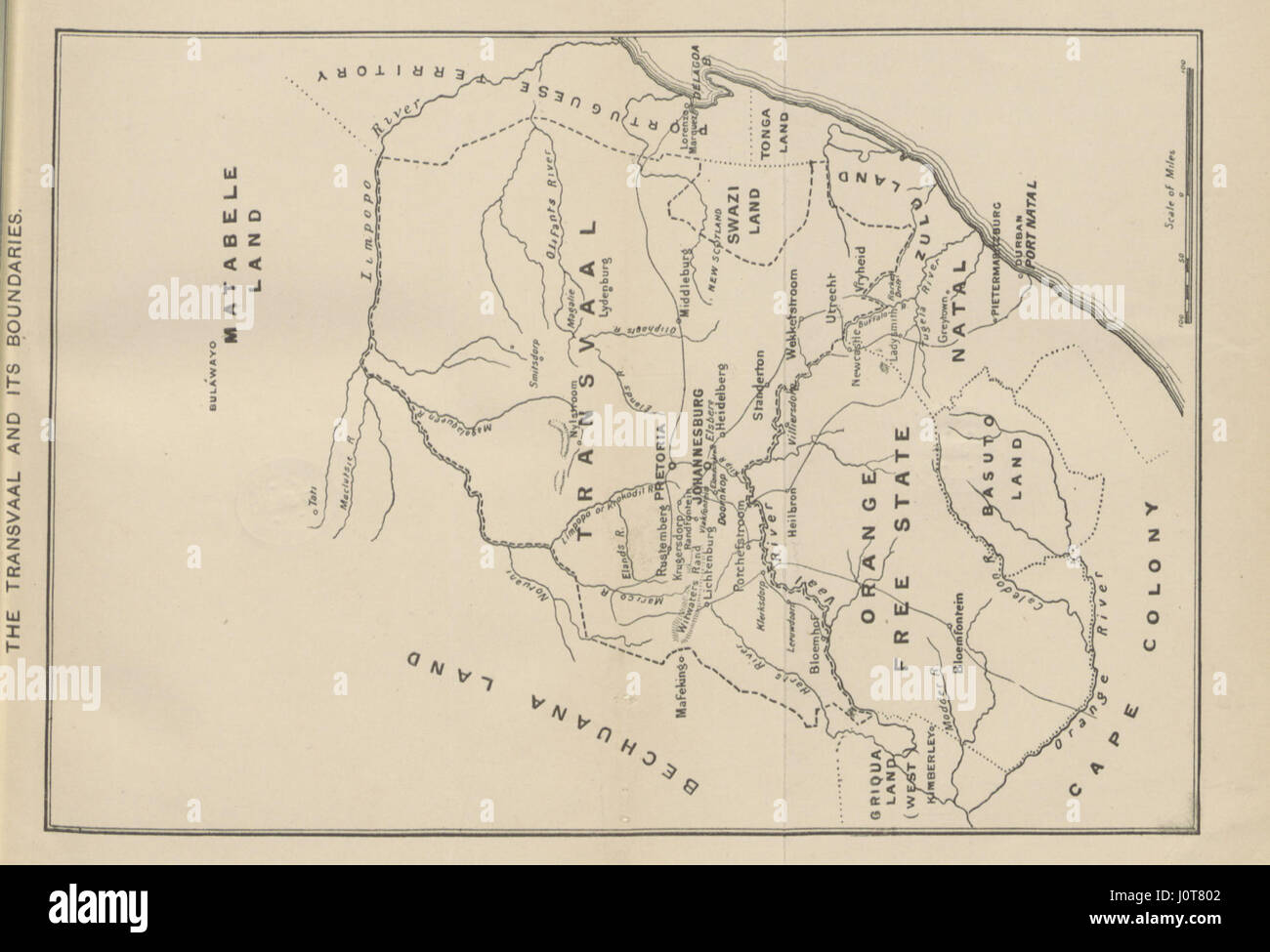 Mappa storica del transvaal immagini e fotografie stock ad alta ...