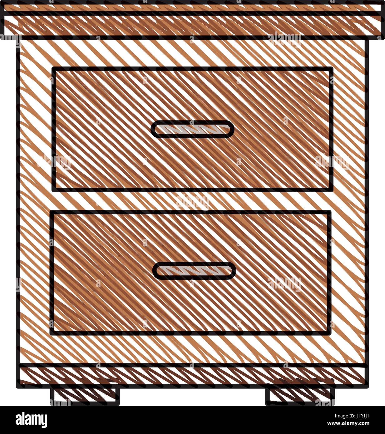 Comodino in legno Immagini Vettoriali Stock - Alamy