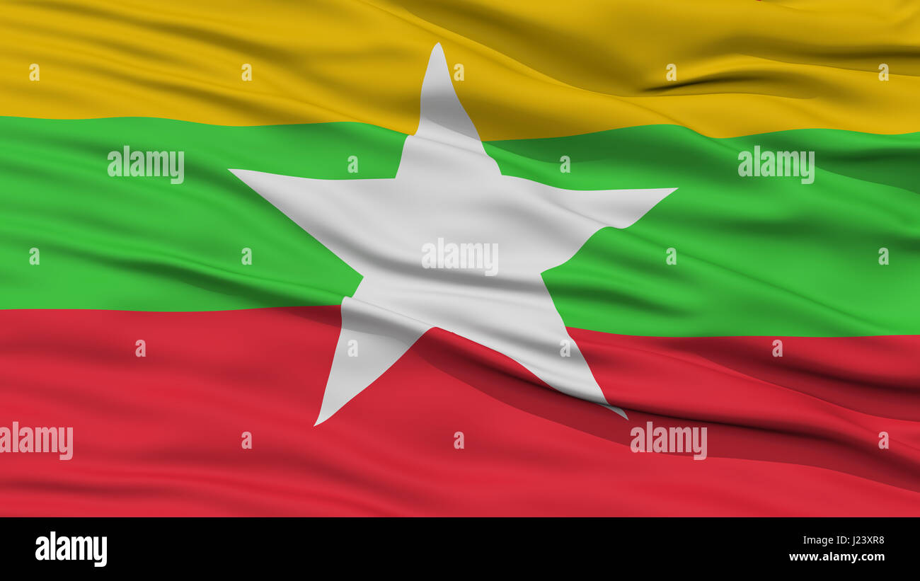 Sventola le bandiere del myanmar immagini e fotografie stock ad alta ...