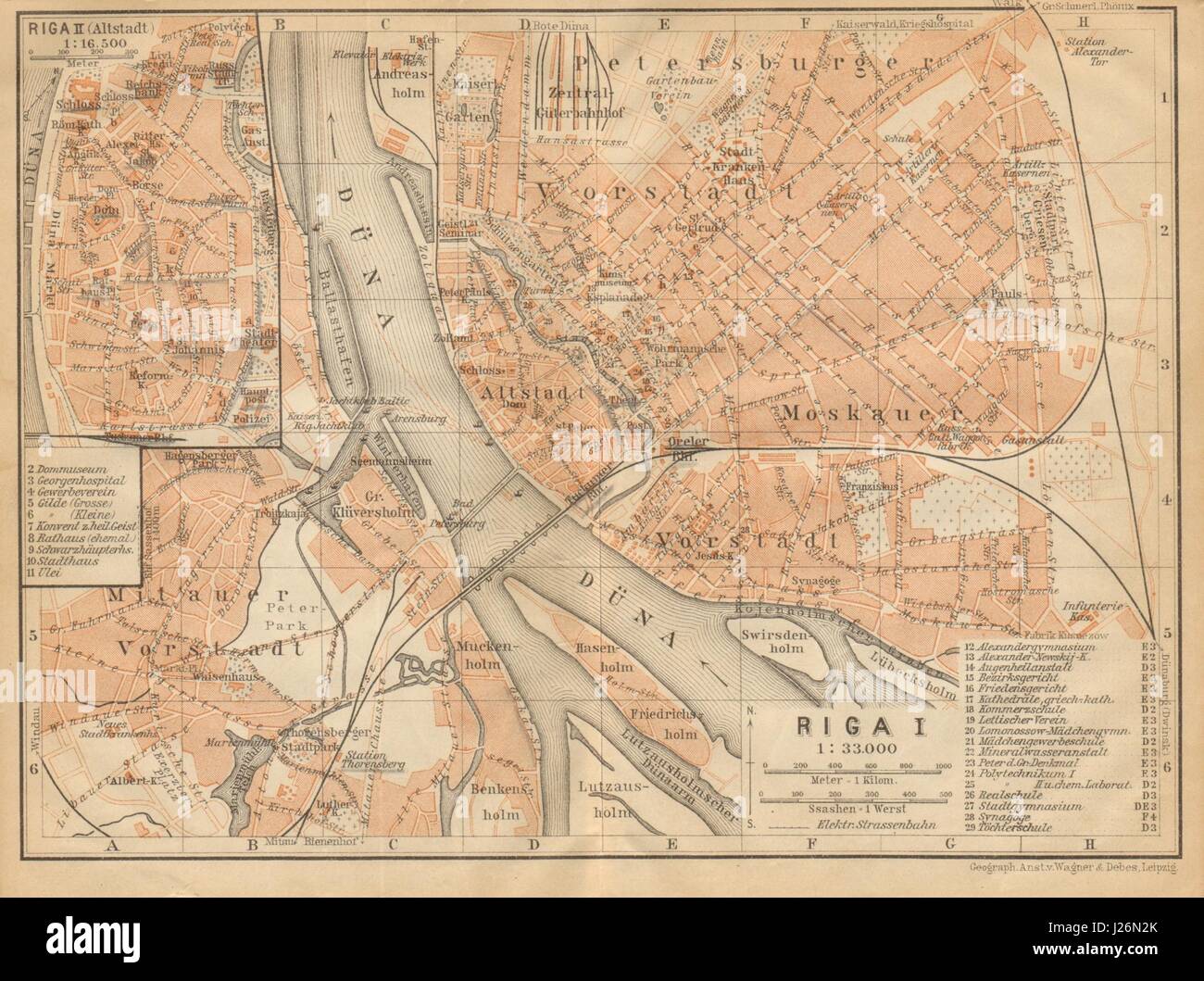 Mappa della città di riga immagini e fotografie stock ad alta ...