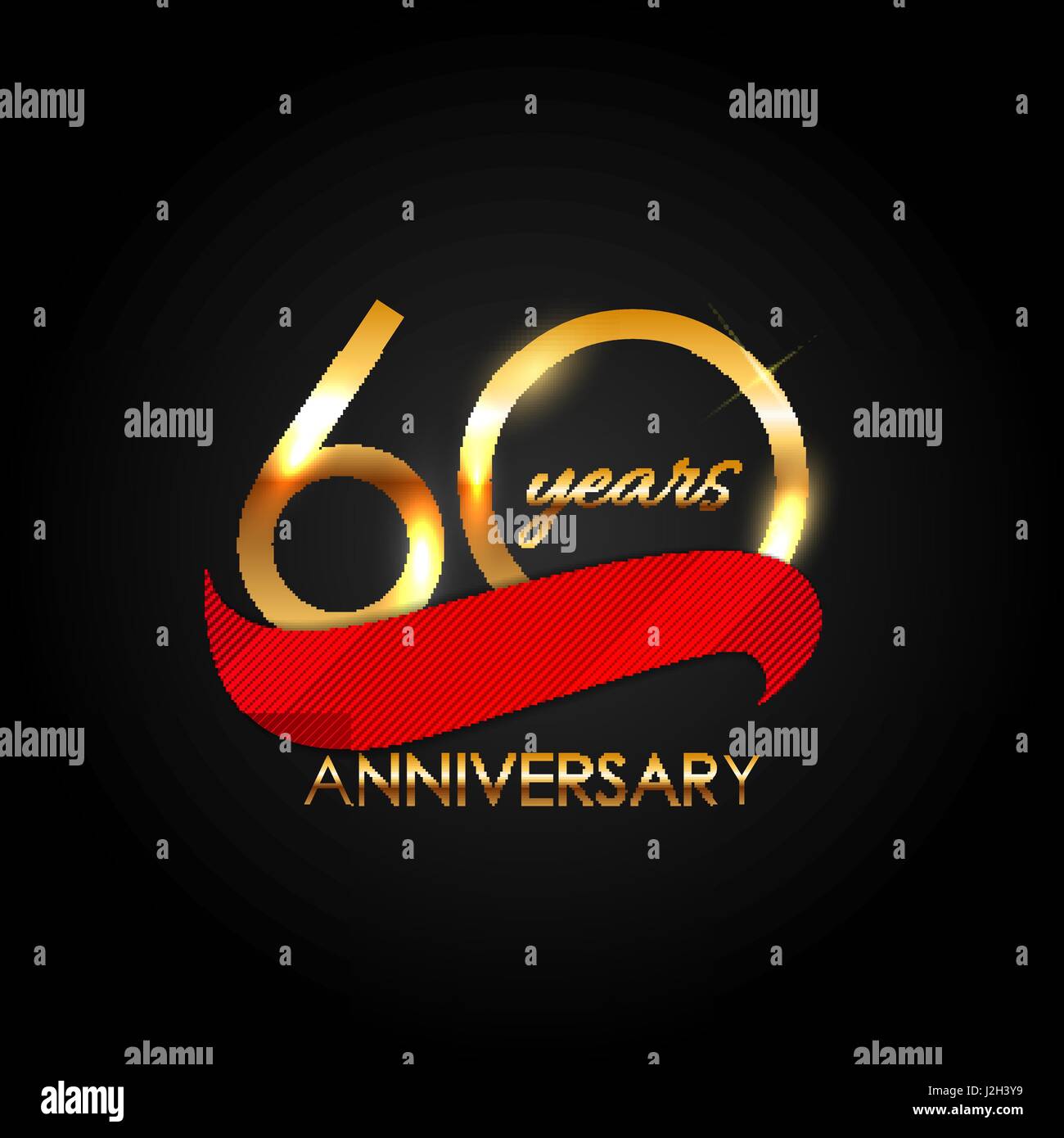 Modello 60 anni di anniversario illustrazione vettoriale Immagine e ...