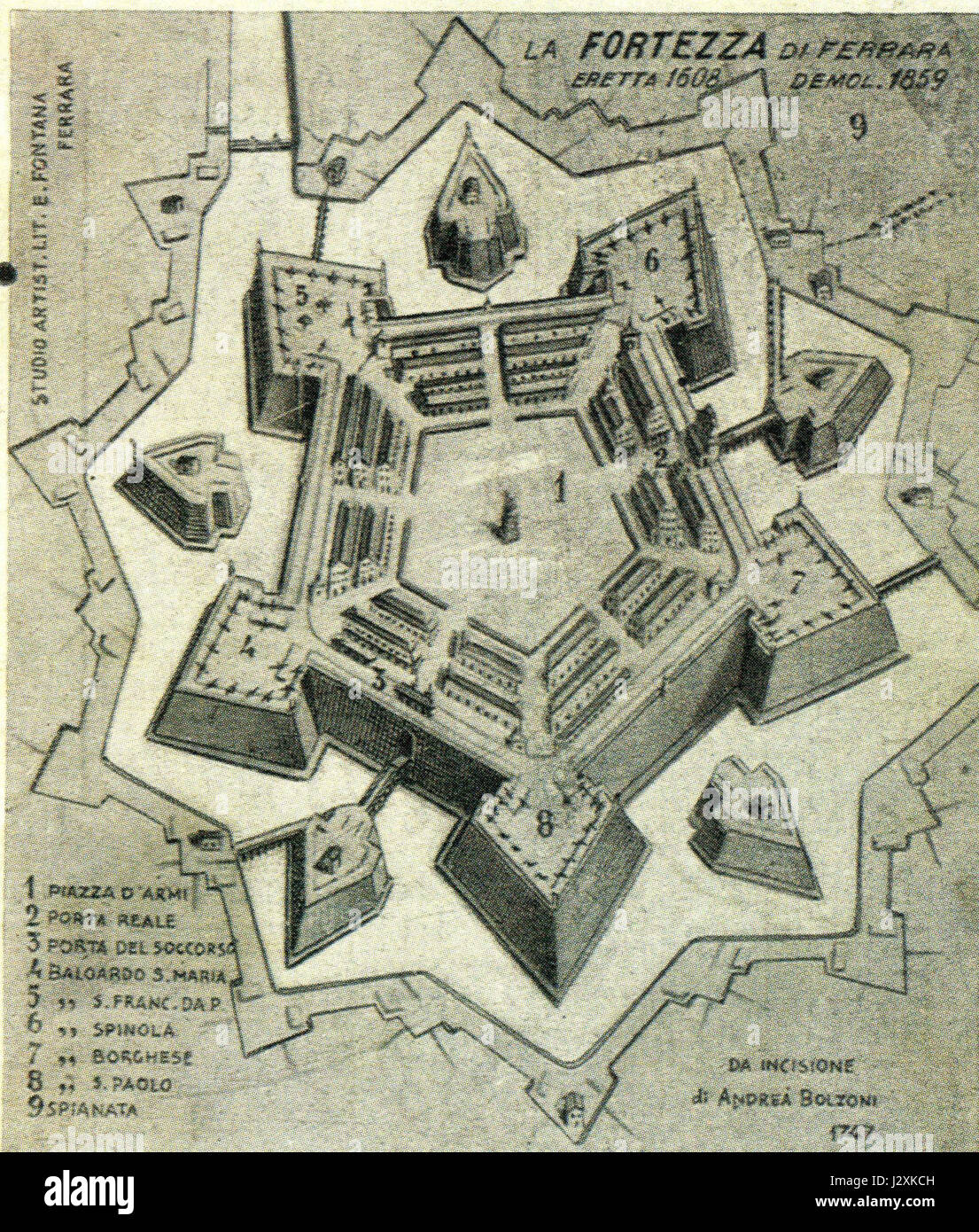 Ferrara mappa immagini e fotografie stock ad alta risoluzione - Alamy