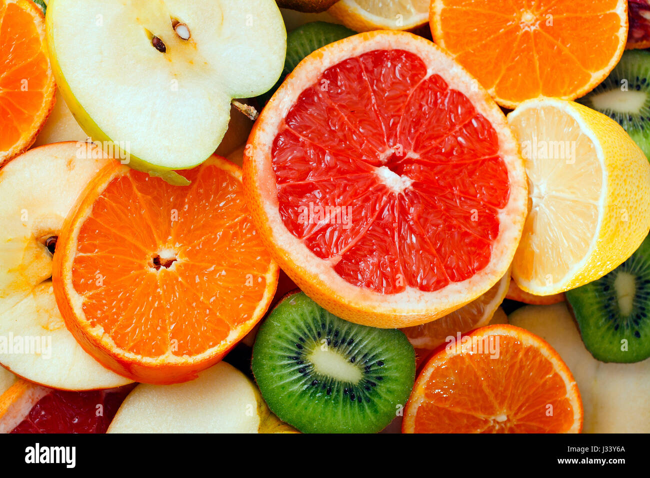 Texture di frutta. Kiwi orange Pompelmi Limoni Mele Pere melograno ...