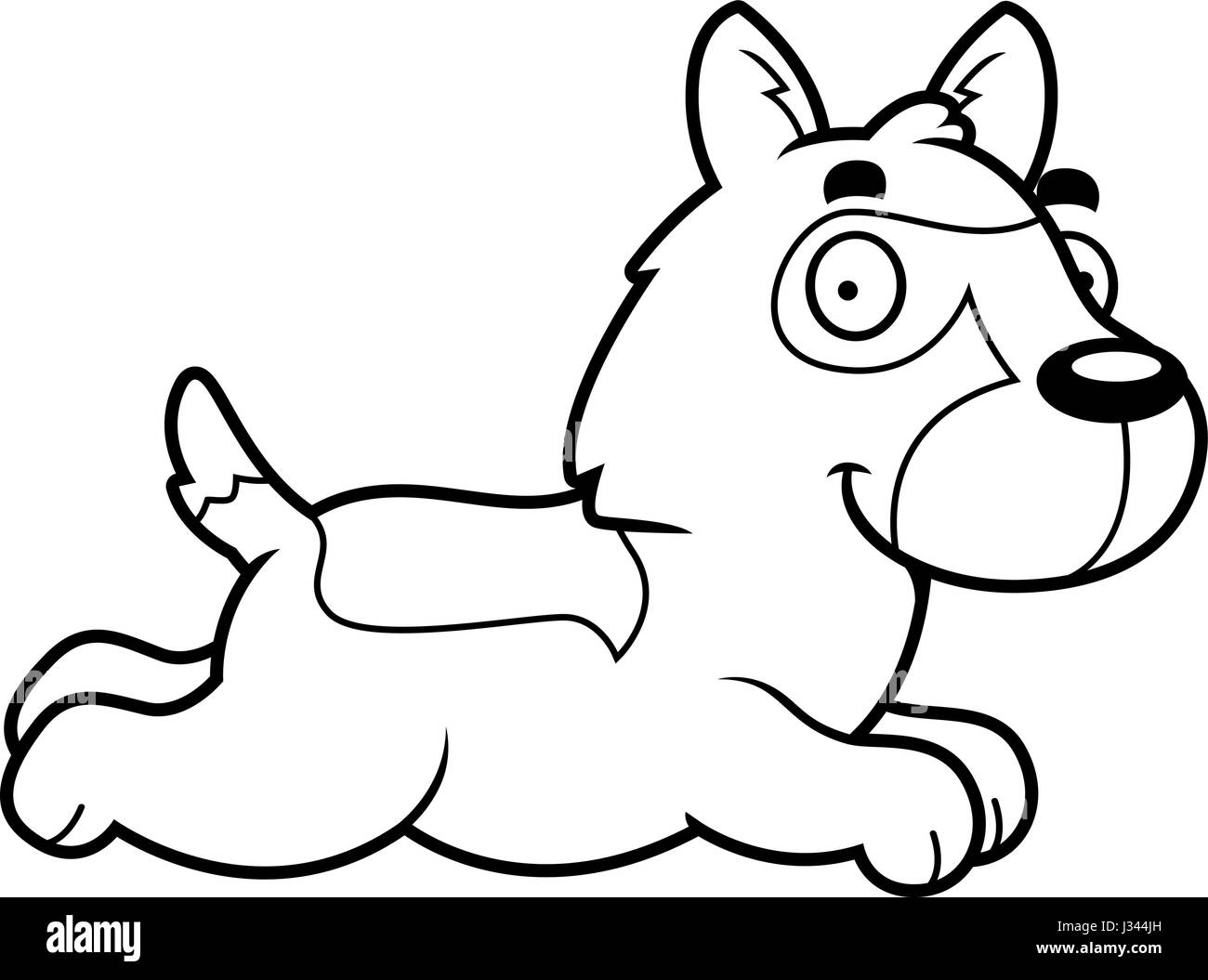 Pastore tedesco di razza alsaziana Immagini Vettoriali Stock - Alamy