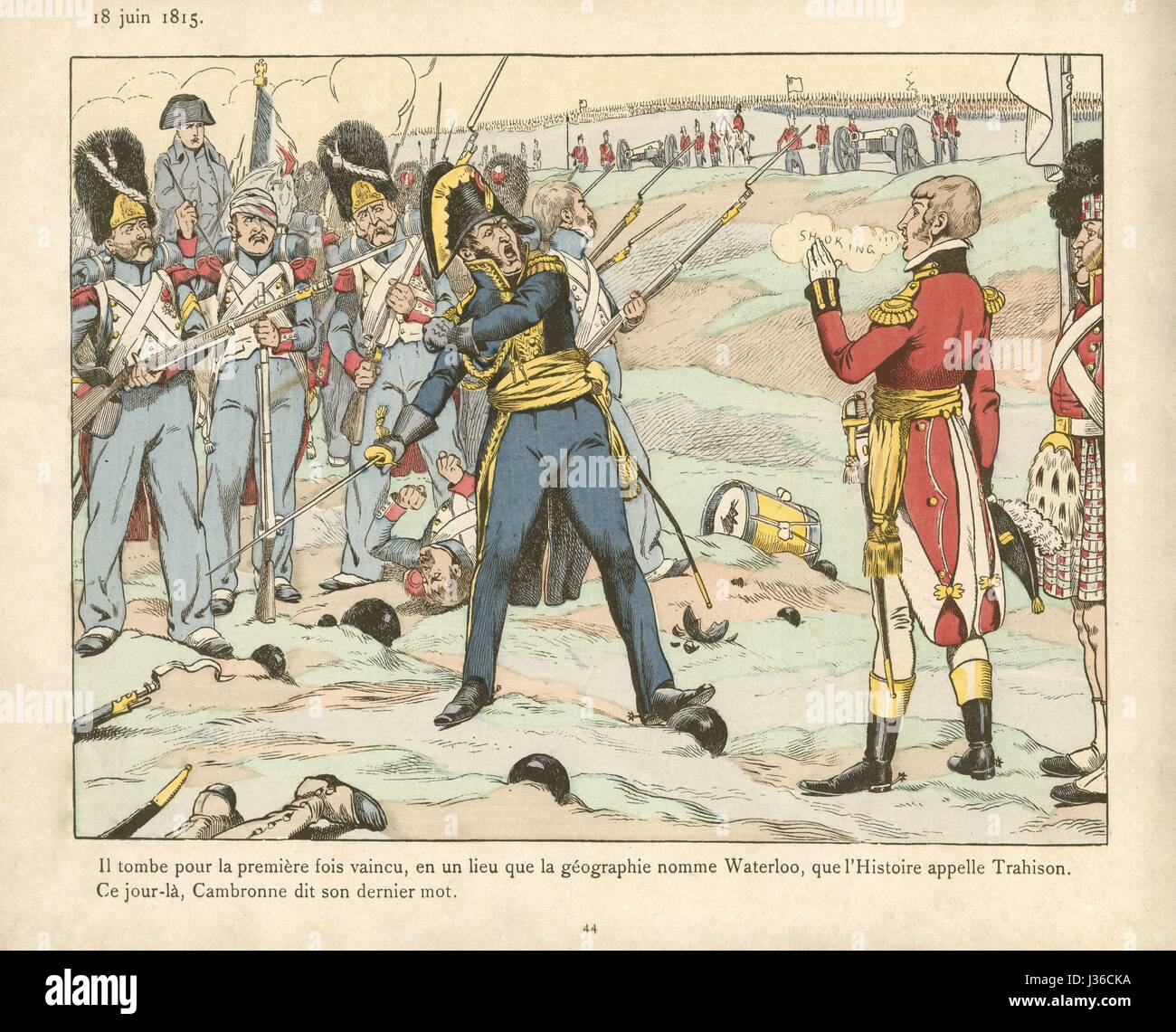 La battaglia di Waterloo, 18 giugno 1815. Illustrazione a pagina 44 del ...