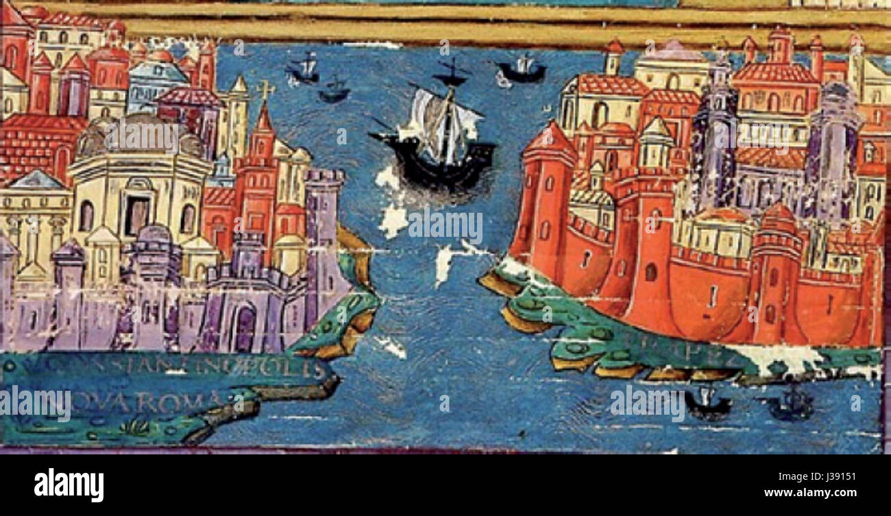 Antica mappa di costantinopoli immagini e fotografie stock ad alta ...