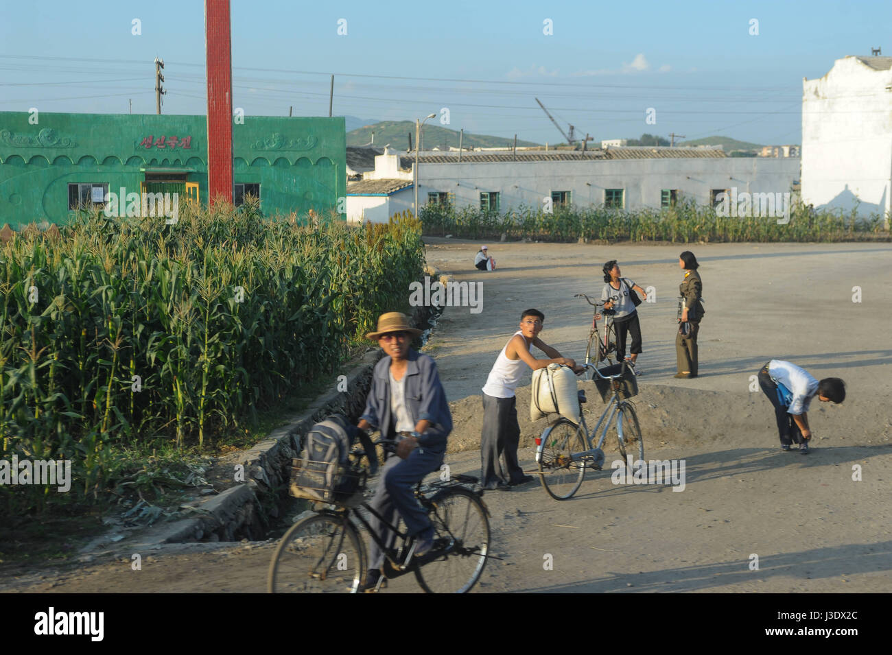 Seoncheon, Corea del Nord, Asia rurale scena tra le città di confine ...