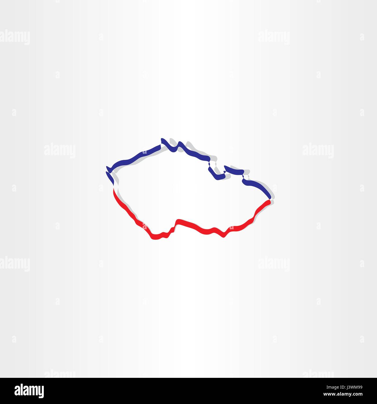 Repubblica ceca map Immagini Vettoriali Stock - Alamy