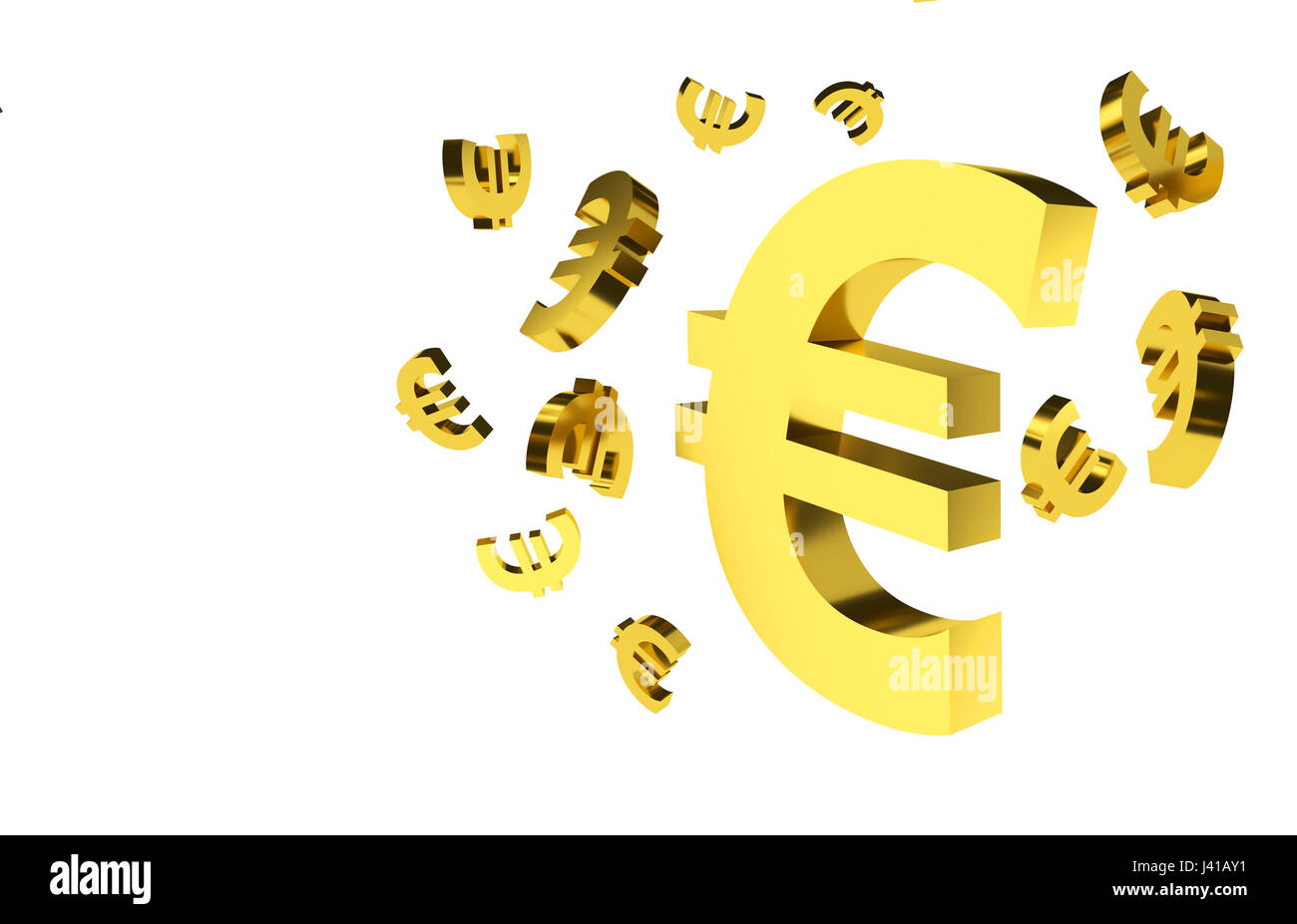Simbolo di valuta euro 3d oro immagini e fotografie stock ad alta ...