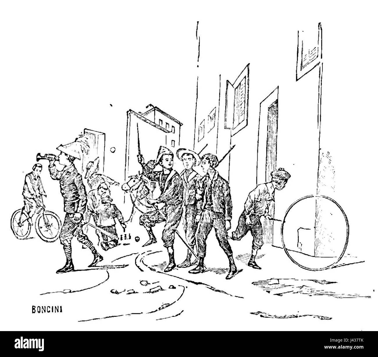 Pinocchio illustration Foto e Immagini Stock in Bianco e Nero - Alamy