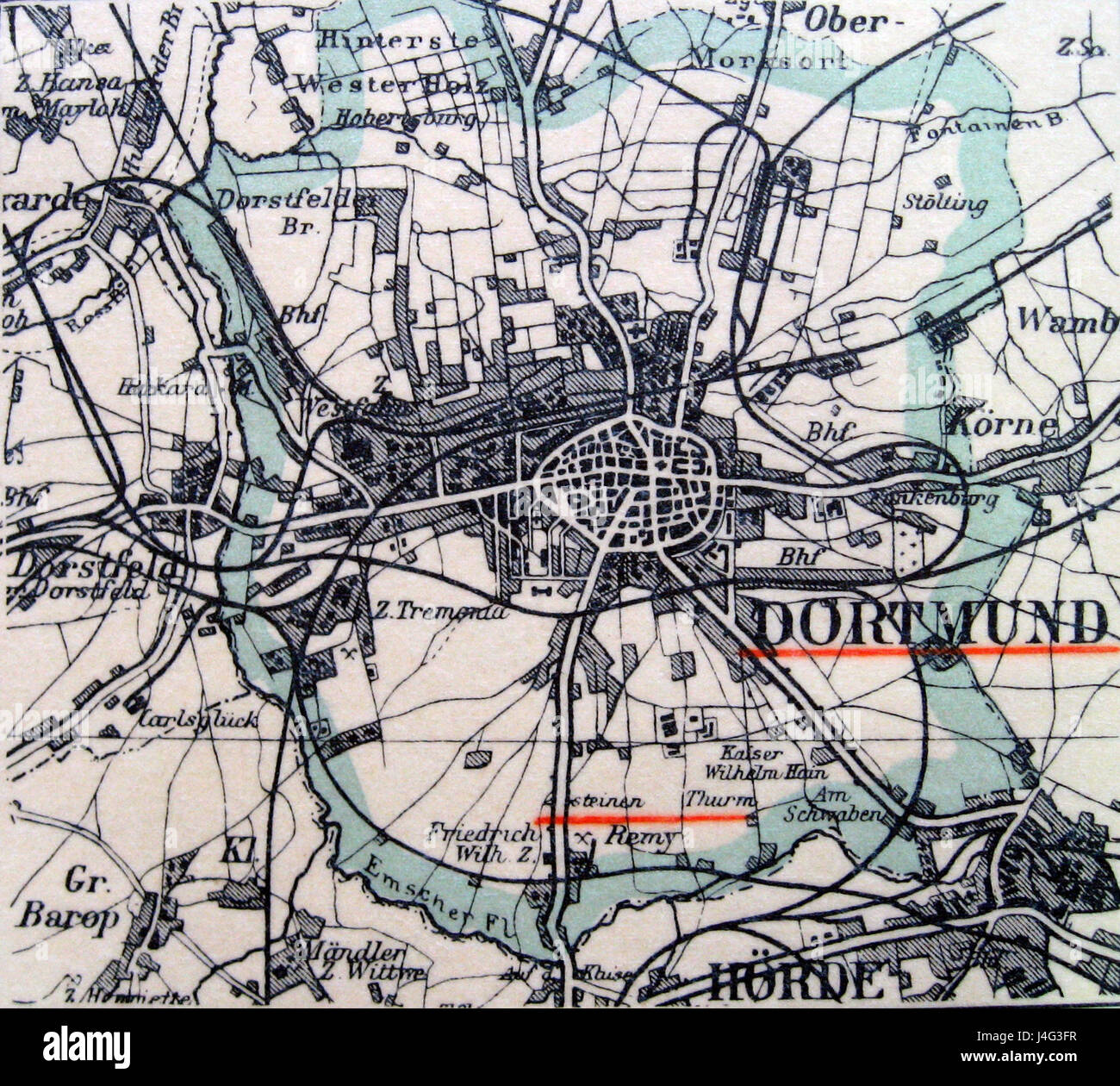 Mappa di dortmund storica immagini e fotografie stock ad alta ...