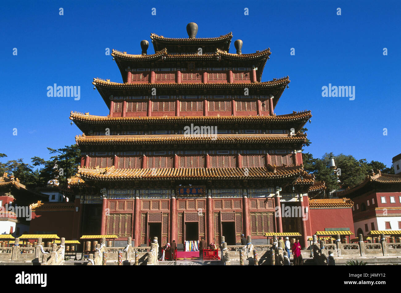 La Cina, nella provincia di Hebei, Chengde, tempio Puning si, pagoda ...