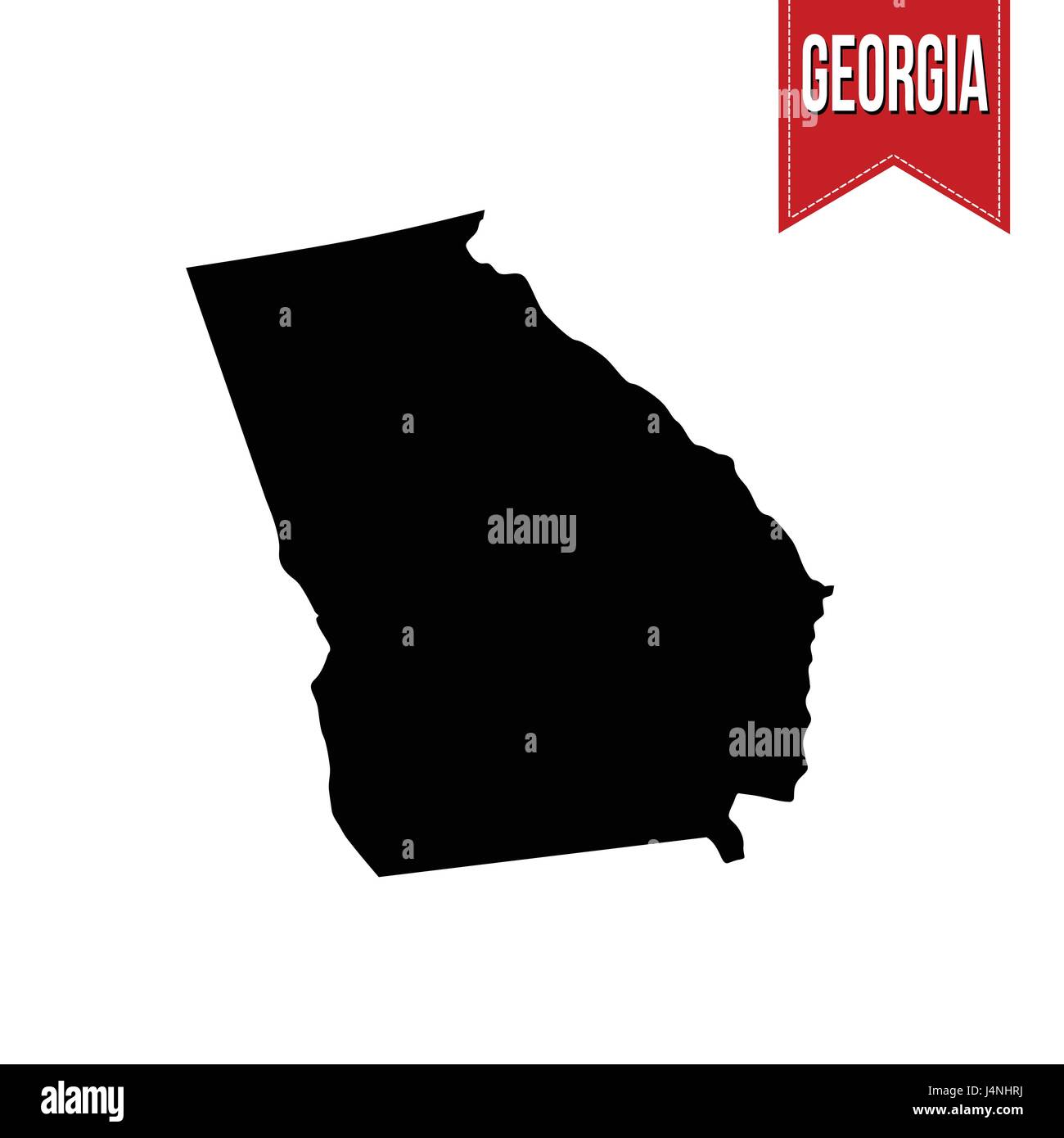 Mappa di stato georgia Immagini Vettoriali Stock - Alamy