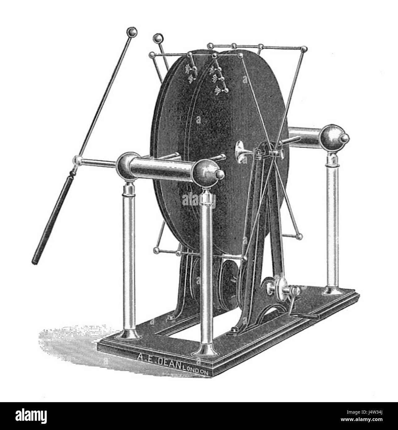 Wimshurst machine Foto e Immagini Stock in Bianco e Nero - Alamy