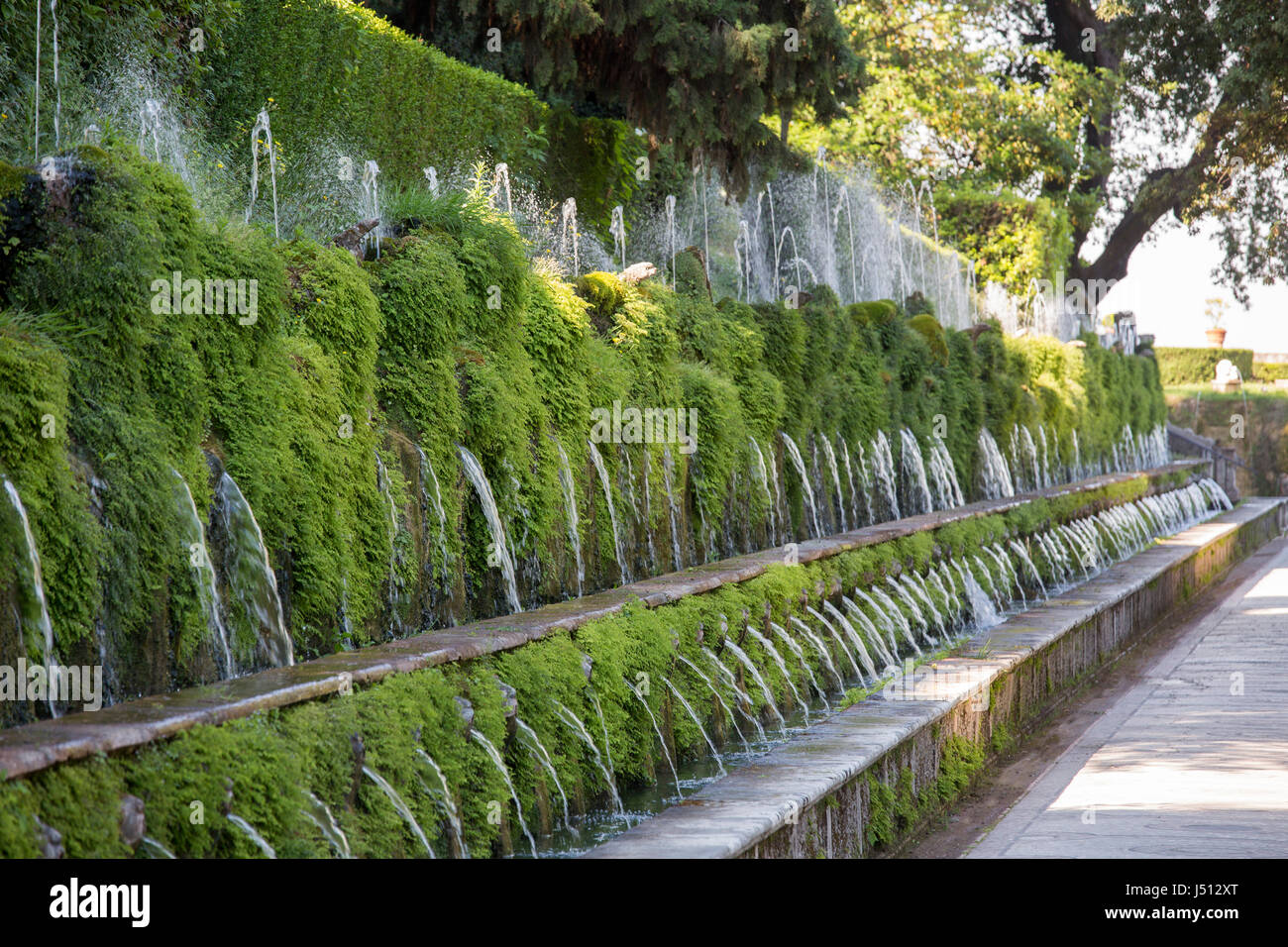 Le cento fontane, giardini, Villa d'Este, Tivoli, vicino Roma, Italia ...